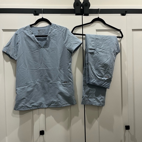 Figs | Other | Figs Dusty Blue Casma Top S Kade Cargo Pant Sr | Poshmark